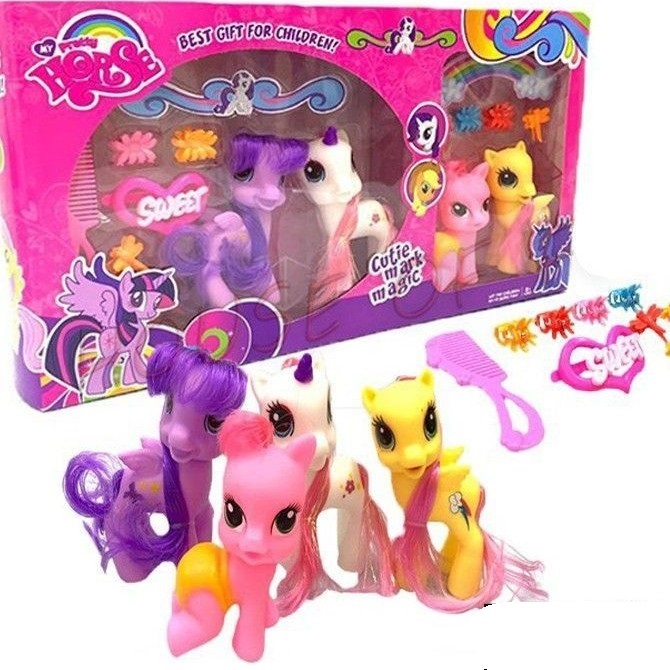 My Pretty Horse Doll Toy Play Set For Children Girl Kids Pony ...
