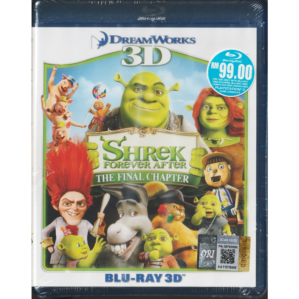 3D BLURAY SHREK FOREVER AFTER : THE FINAL CHAPTER ( ORIGINAL BLU-RAY ) | Shopee Malaysia