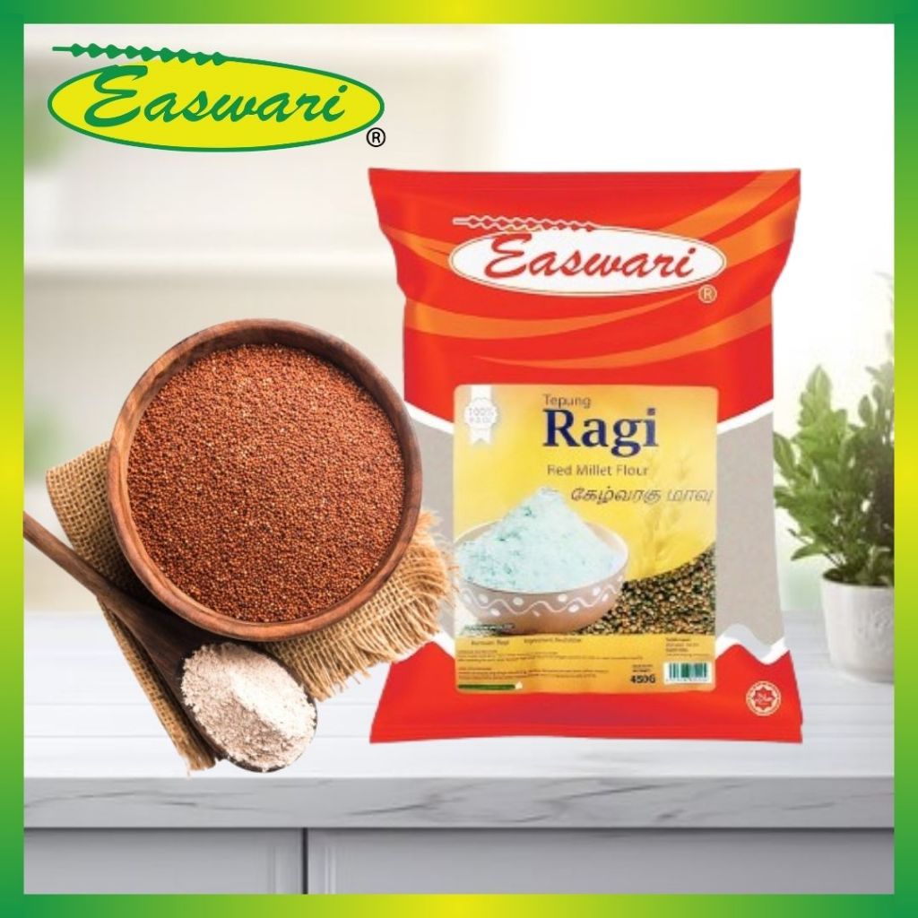 EASWARI Ragi Flour கேழ்வரகு மாவு Yeast Flour Tepung Ragi 酵母粉 450G ...