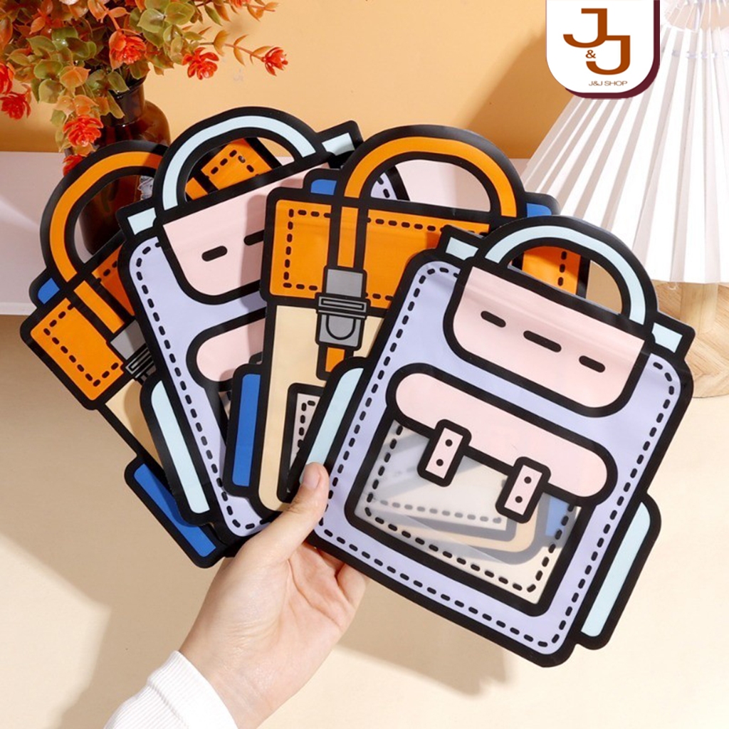 Creative school bag zipper bag gift snack packaging bag candy storage ...