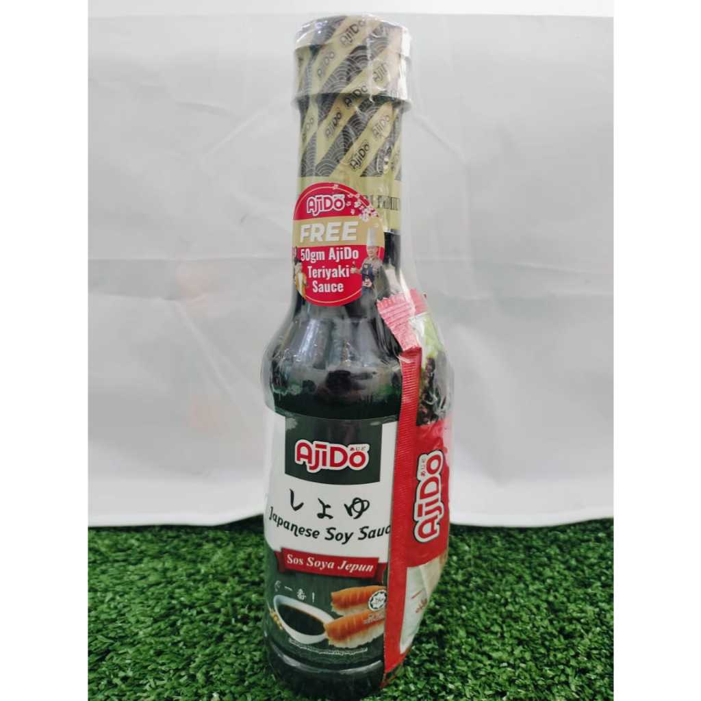 HALAL AJIDO JAPANESE SOY SAUCE 350GM WITH FREE GIFT TERIYAKI SAUCE ...