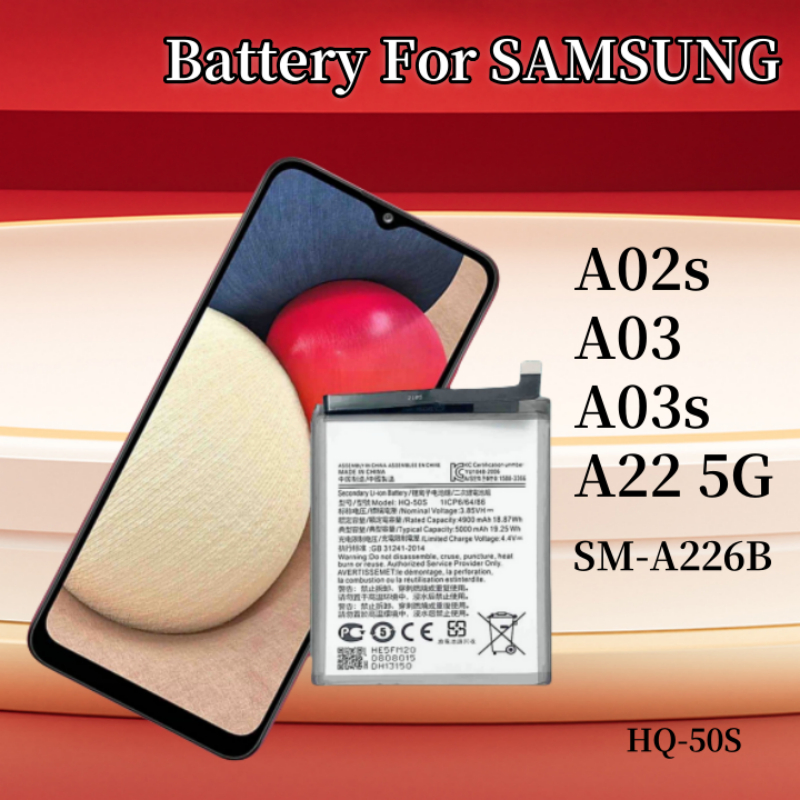 Battery For SAMSUNG A02s / A03 / A03s / A22 5G Bateri HQ-50S | Shopee ...