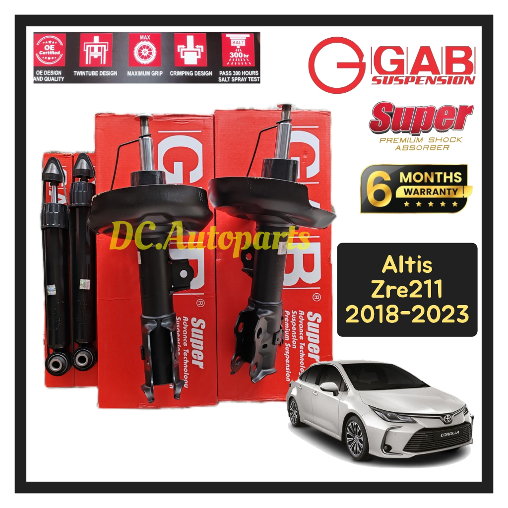ORIGINAL SUPER GAB TOYOTA COROLLA ALTIS ZRE211 2018-2024 ABSORBER FRONT ...