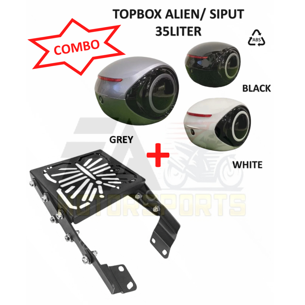 Rack lipat Alien tail box motor siput adjustable rear rack waterproof ...
