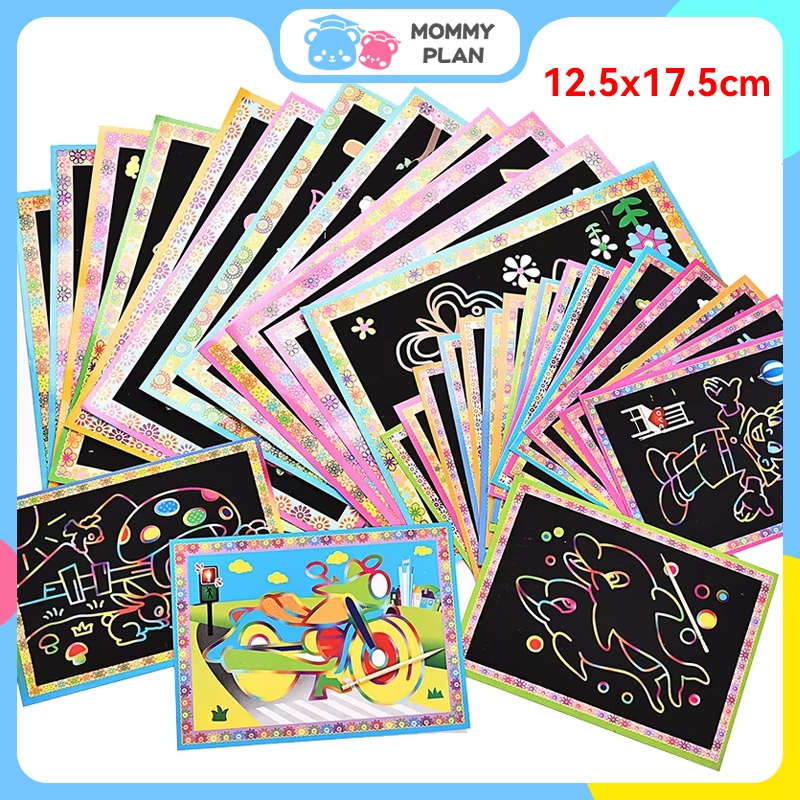 1Pcs Kids Colorful Magic Scratch Art Card Children DIY Coloring Paper ...