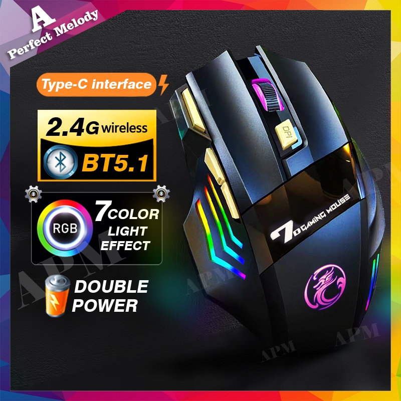 🔥100% Qualified Authentic🔥Gaming Wireless Silent Rechargeable Mouse ...
