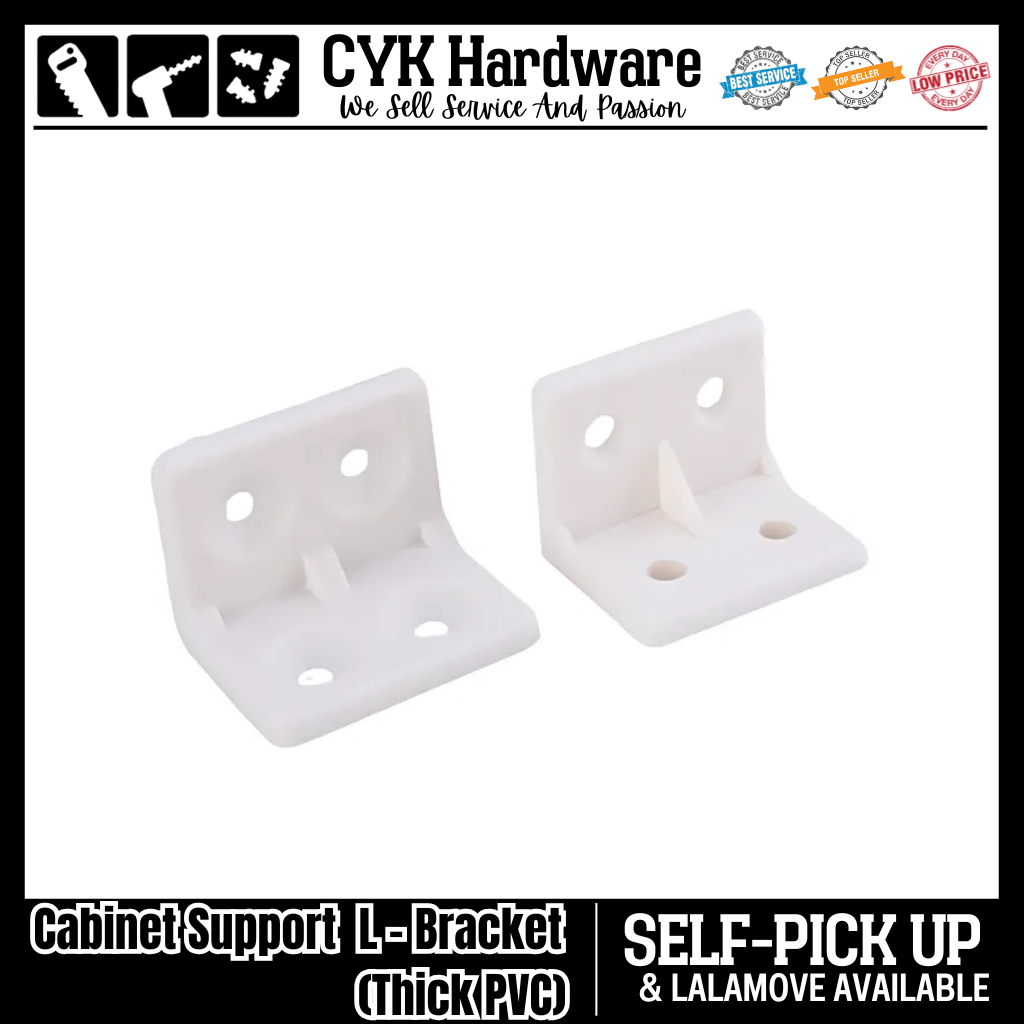 50 Pieces 25mm x 25mm (1" x 1") PVC L Corner Bracket Fastener | Shopee ...