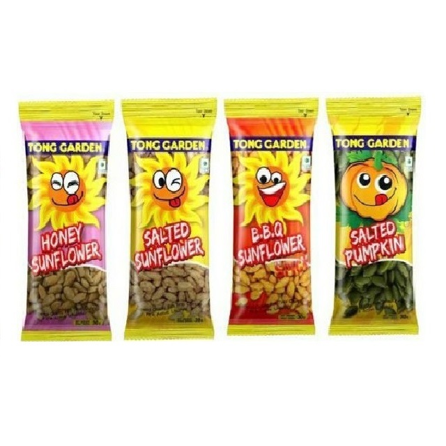 [12PKT] TONG GARDEN SUNFLOWER KERNEL SEEDS 30G (BBQ / SALTED / HONEY ...