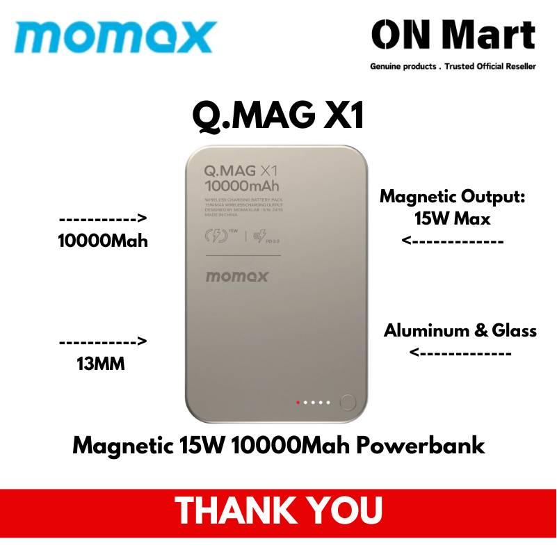 Q.Mag X1 Magnetic Wireless Power Bank 10000mAh - Gen 2 | 1 Year ...