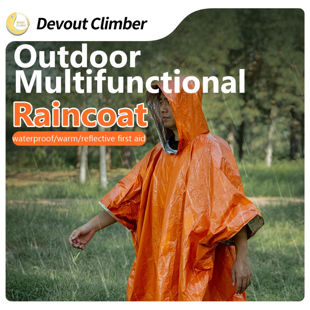 Emergency Raincoat Survival First Aid Poncho/Portable Waterproof hermal ...