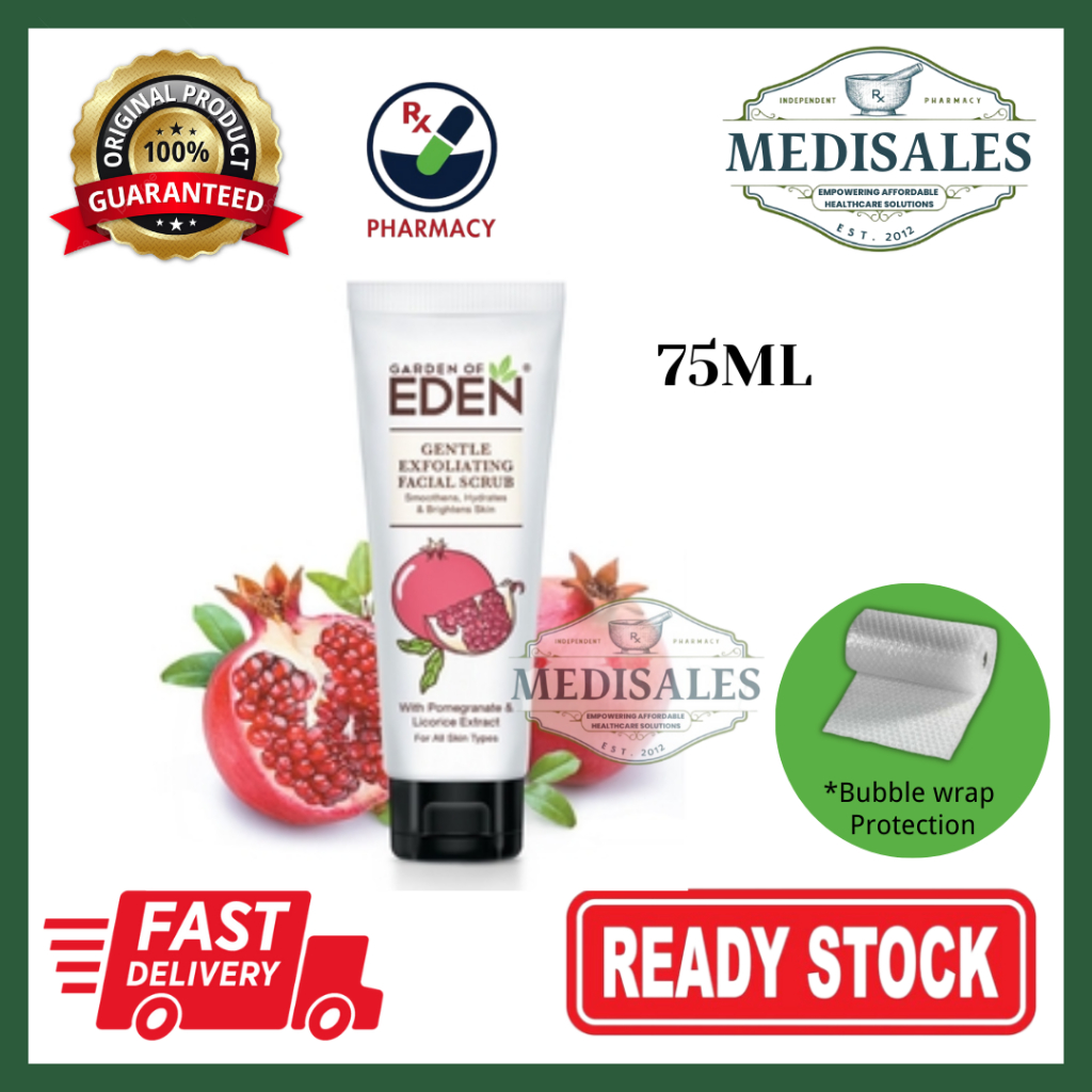 GARDEN OF EDEN GENTLE EXFOLIATING FACIAL SCRUB 75ML (EXP 07/2027 ...