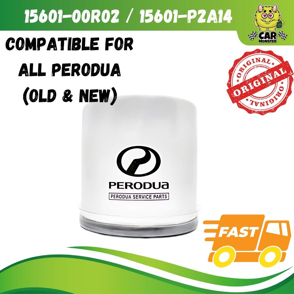 ORIGINAL Perodua Oil Filter 15601-00R02 / 15601-P2A14 Myvi Alza Axia ...
