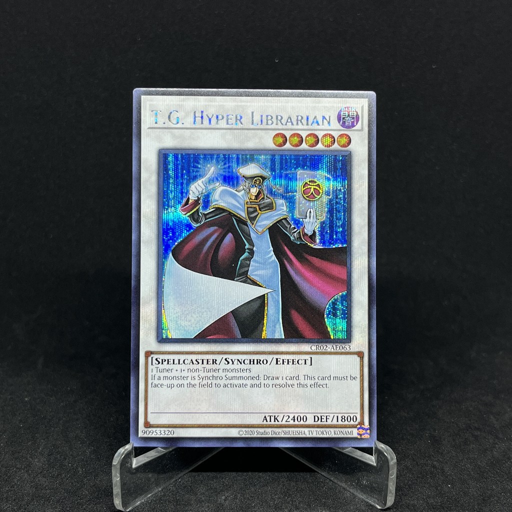 YUGIOH - T.G. Hyper Librarian - Secret Rare SER / Ultra Rare UR ( CR02-AE063 / TRC1-JP034 ) [ JY ...
