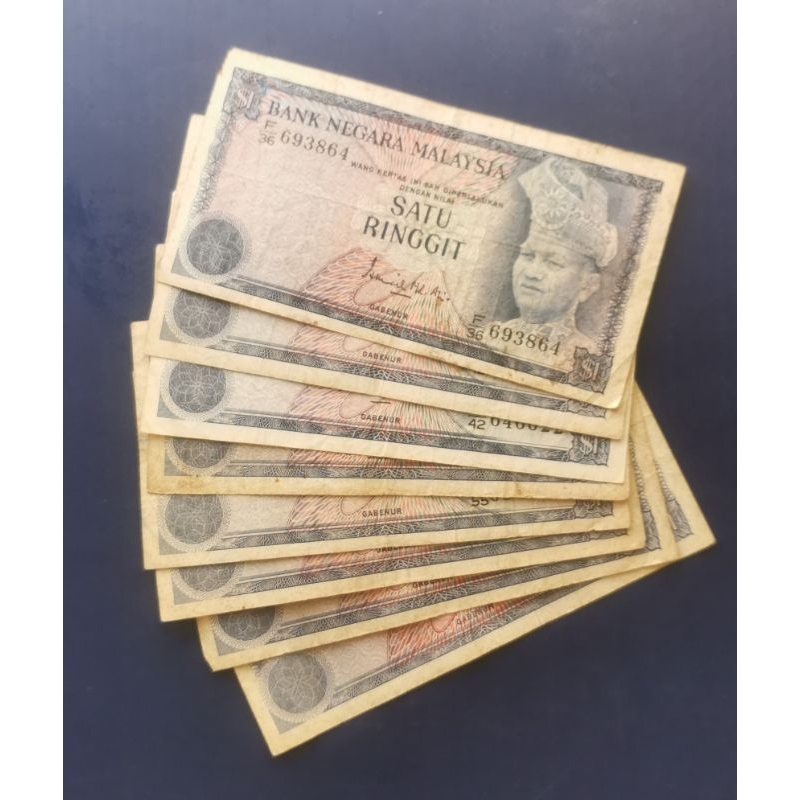Offer Banknote Malaysia Rm1 Siri 3 Condition VF Seperti di gambar ...
