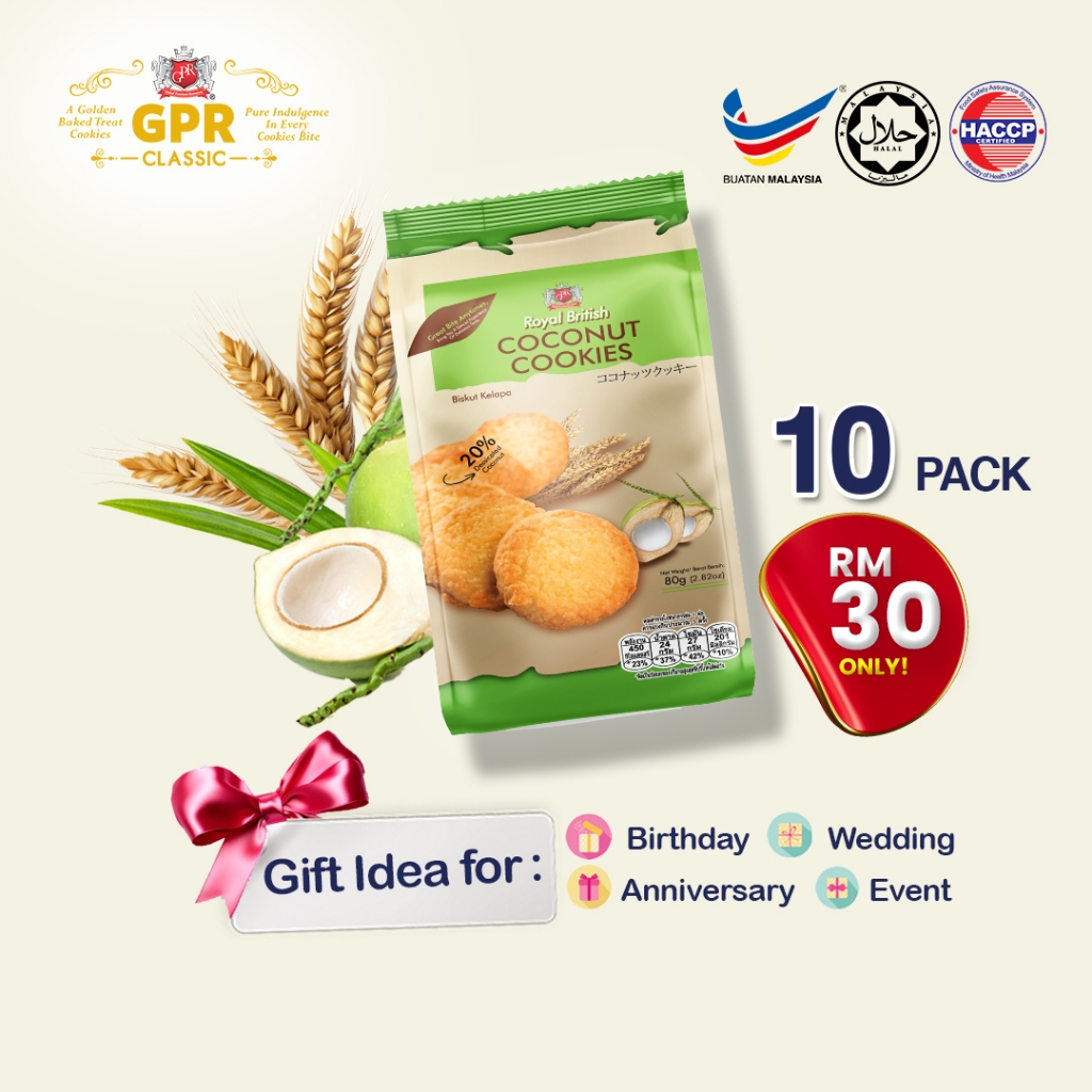GPR Classic Coconut Cookies 80g Biscuit Biskut Kelapa Foil 007 | Shopee Malaysia