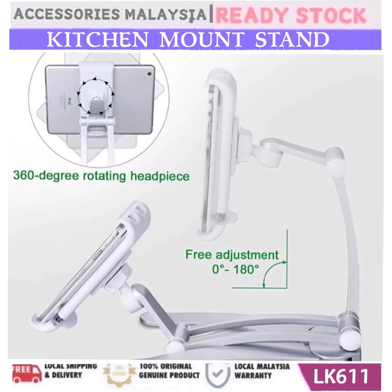 🇲🇾*Redady Stock*💯% Original Kitchen Tablet Mount Stand 2-in-1 Kitchen ...