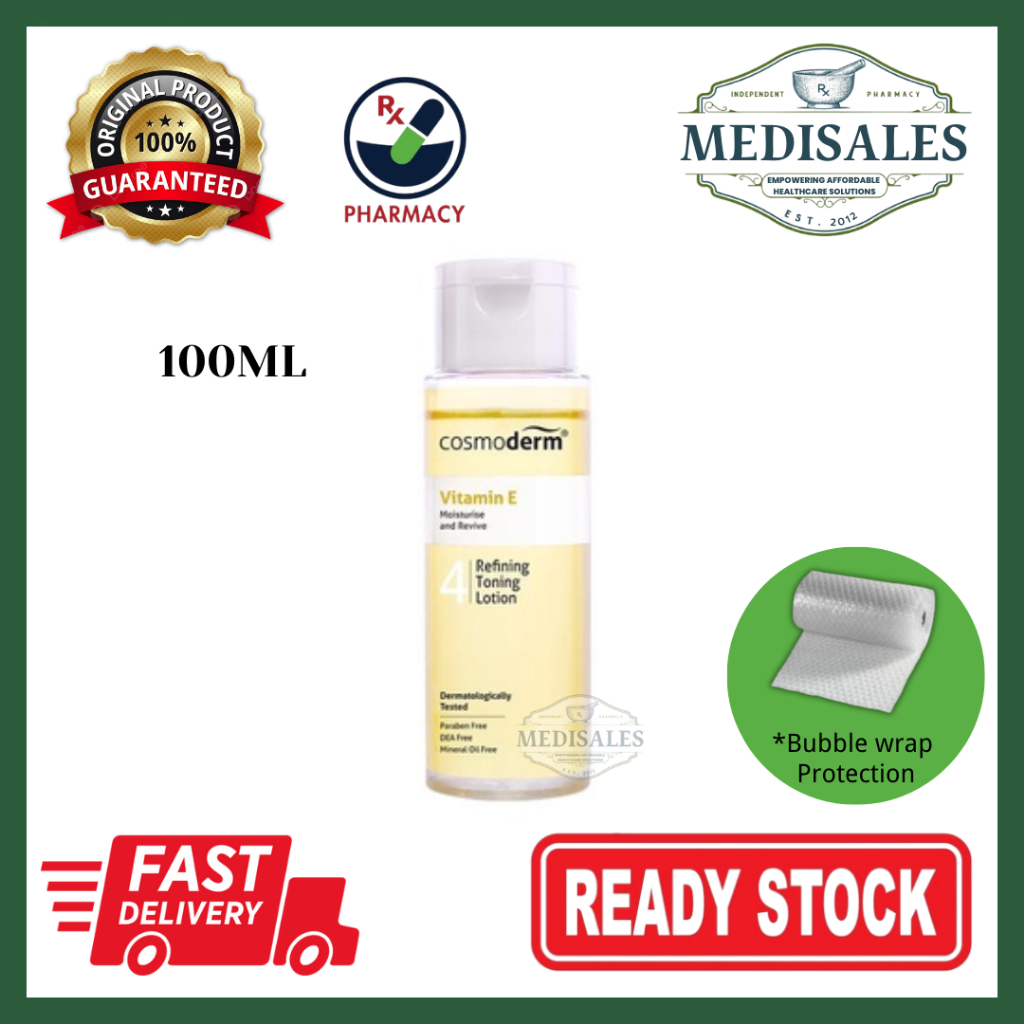 COSMODERM VITAMIN E REFINING TONING LOTION 100ML | 10ML (TRIAL PACK ...