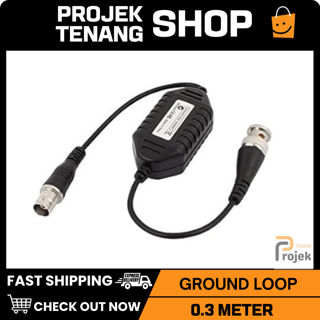 CCTV Video Ground Loop Isolator Balun BNC Male to Female Connector for ...