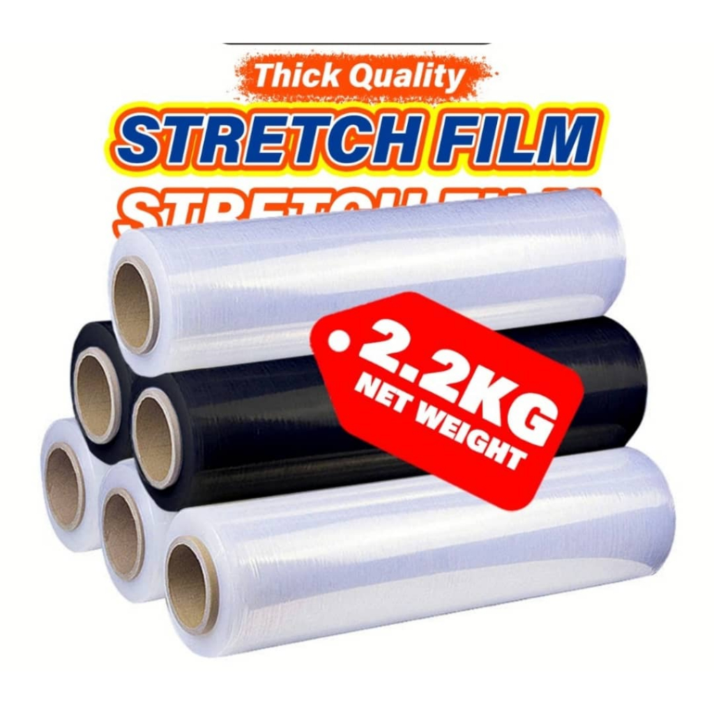 STRETCH FILM 2.2KG X 500mm Stretch Film CLEAR 2.2KG X 500MM | Shopee ...