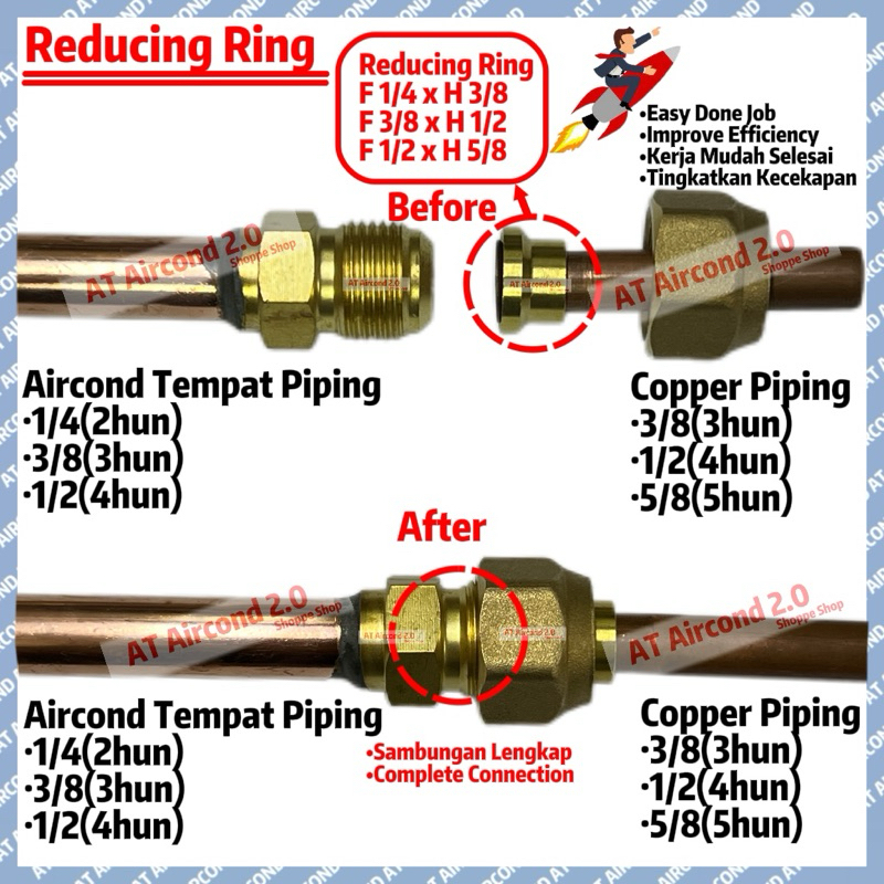 FALRE REDUCER / REDUCING RING FOR AIRCOND / FORGEN RING REDUCER ...