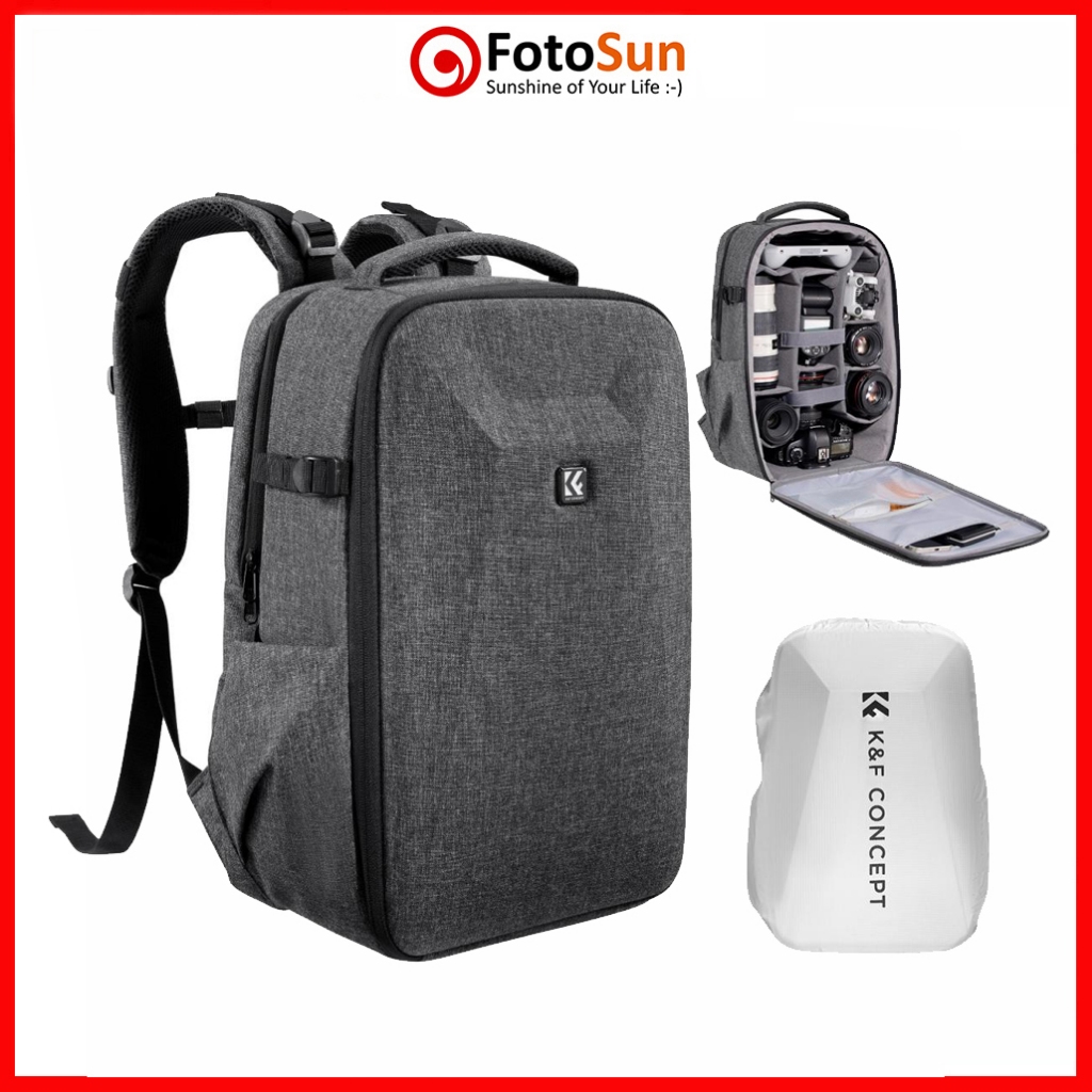 K&F EVA Hard Shell drop protection camera backpack with laptop ...