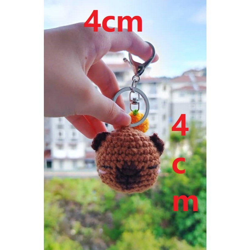 Crochet Capybara keychain, watermelon popsicle, Kuromi, Capybara ...