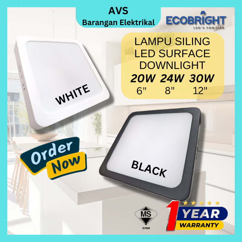 ECOBRIGHT6"8"12" LED SQUARE SURFACE DOWNLIGHT DOWN LIGHT LED CEILING ...
