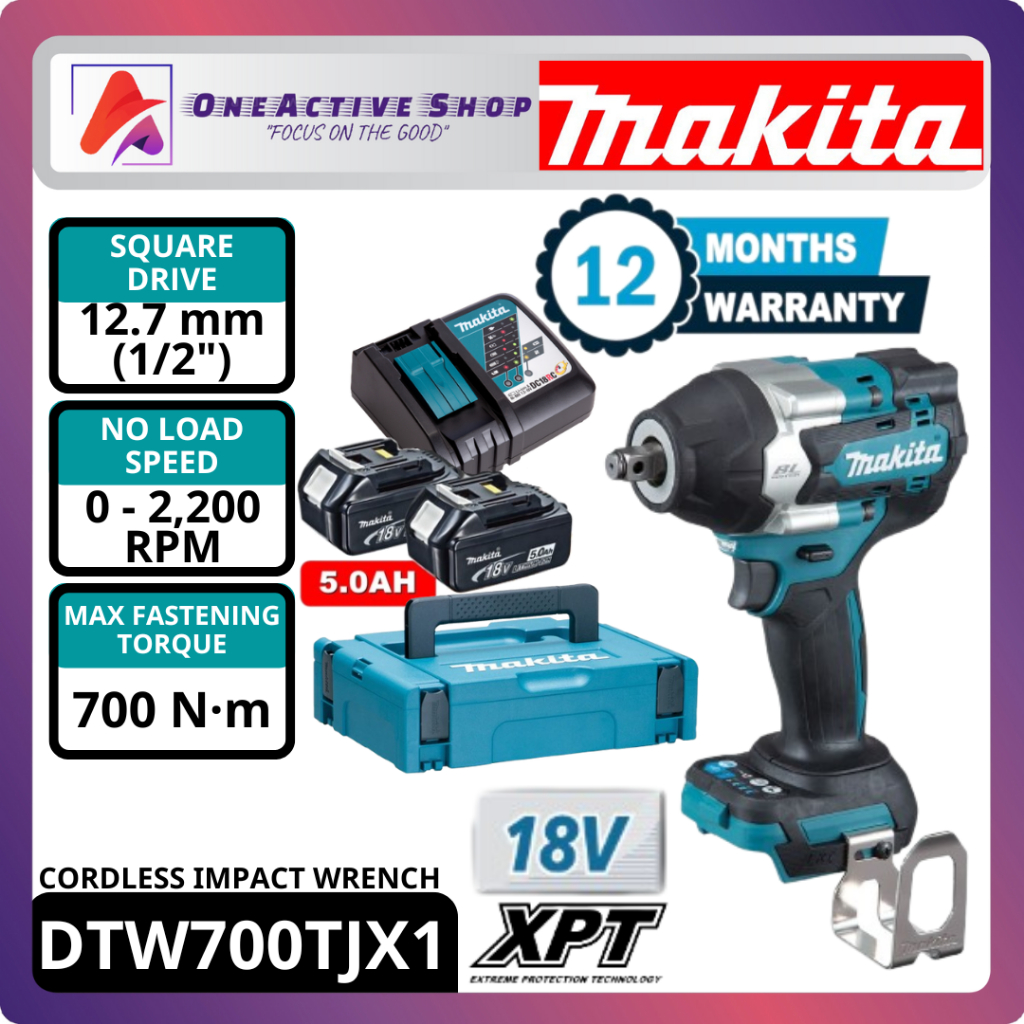 MAKITA 18V DTW700TJX1 / DTW700Z CORDLESS IMPACT WRENCH 1/2" 700NM | DTW700 - 1 YEAR WARRANTY ...