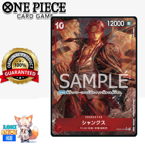 ORIGINAL Shanks AA OP06-007 SR parallel optcg one piece card game ...