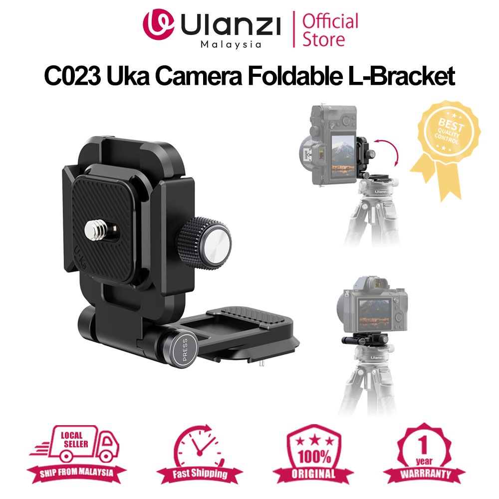 ULANZI UKA08 DSLR L Bracket Camera Vertical Horizontal Switching Camera Mount Quick Release ...