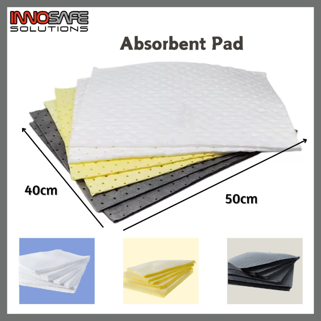 [ PER PC ] Liquid Chemical Spill Control Absorbent Pad / Aqueous ...