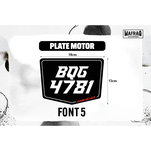 PLAT MOTOR TANAM ARCYLIC 2D | Shopee Malaysia