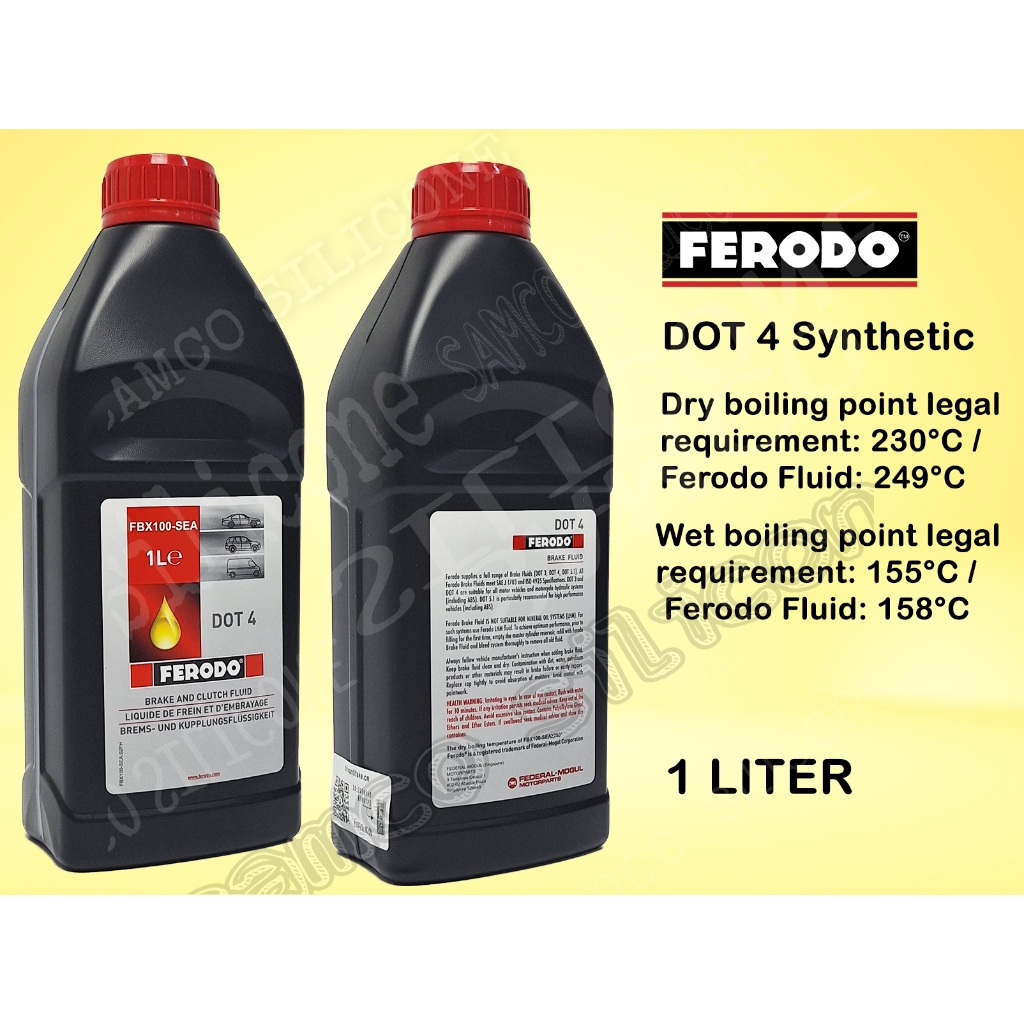 Ferodo Dot 4 Synthetic FBX100 Brake Fluid Clutch Fluid Brake Oil Minyak ...