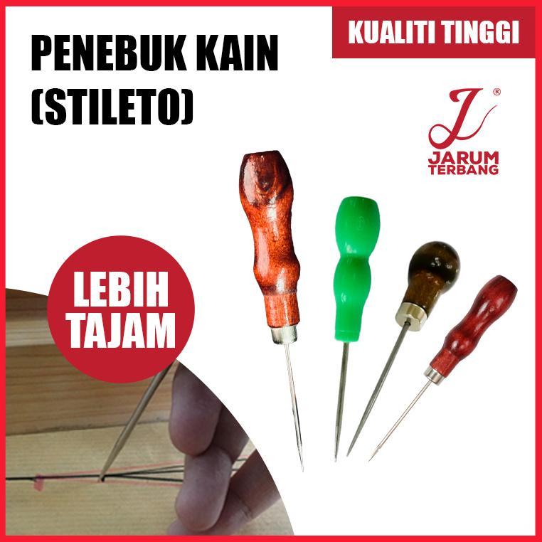 Stiletto | Penebuk Jahit Pemegang Kayu, Jarum Lubang Baju, Alat Jahitan ...