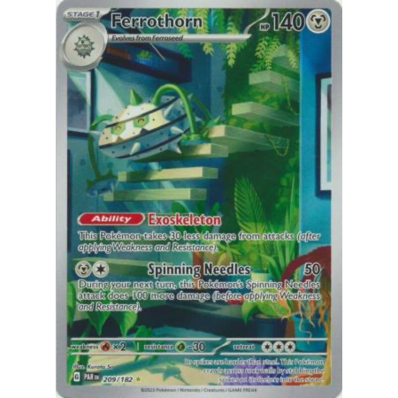 Pokemon TCG - Scarlet & Violet | Paradox Rift | Ferrothorn - 209/182 ...