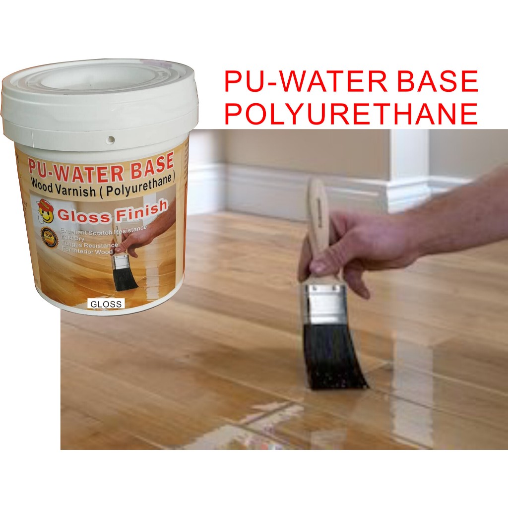 ( 1L ) PU WATER BASED WOOD VARNISH ( GLOSS CLEAR ) PU COAT WATER BASE ...