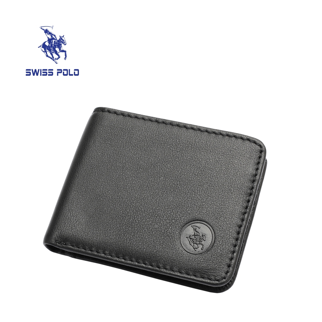 Swiss Polo Genuine Leather RFID Bifold Wallet - Black SW 129-3 | Shopee ...