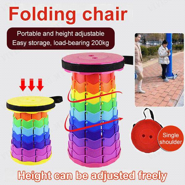 RAINBOW TELESCOPIC STOOL FOLDABLE FISHING CAMPING CHAIR SEAT | Shopee ...
