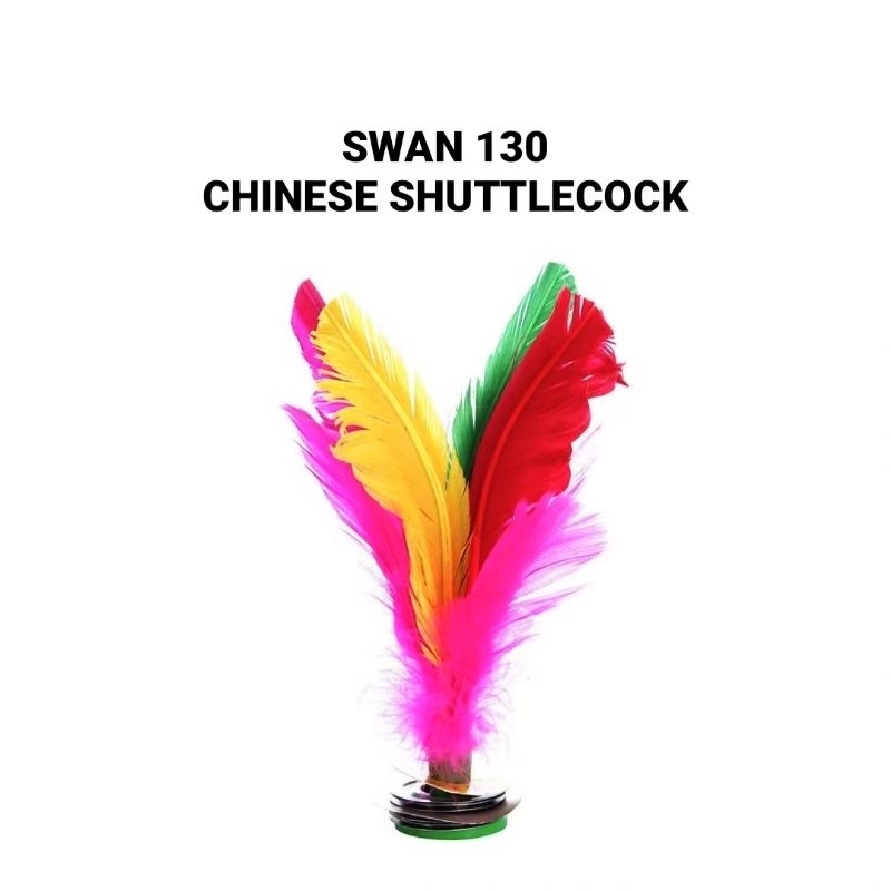 (2PCS) SWAN 130 Chinese Shuttlecock | Capteh Bulu Ayam | 毽球 X 2PCS ...