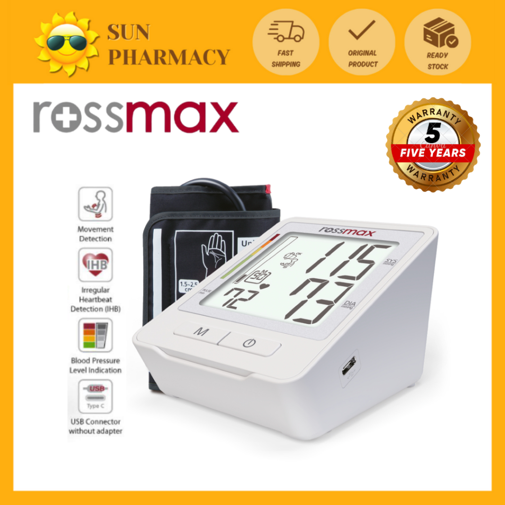 ROSSMAX Z1 AUTOMATIC BLOOD PRESSURE MONITOR (5 YEARS WARRANTY) | Shopee ...