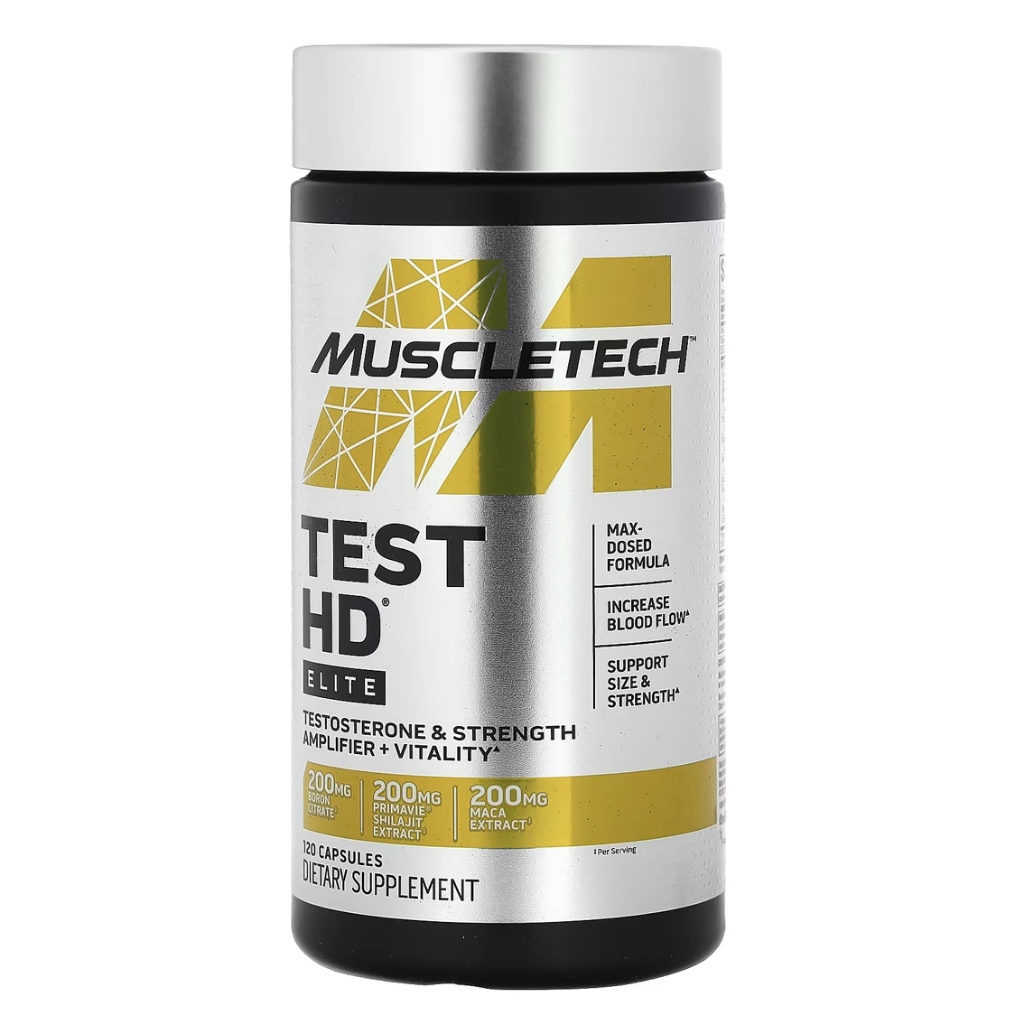 MuscleTech, Test HD, Elite, 120 Capsules (BodyBuilding) USA | Shopee ...