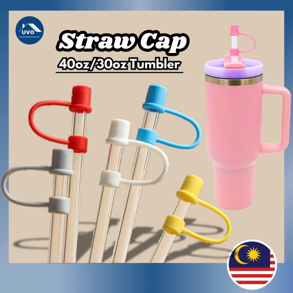 [𝗗𝘂𝘀𝘁𝗽𝗿𝗼𝗼𝗳] Straw Cover Cap 8mm 30&40 Oz Tumbler Reusable Anti Dust ...