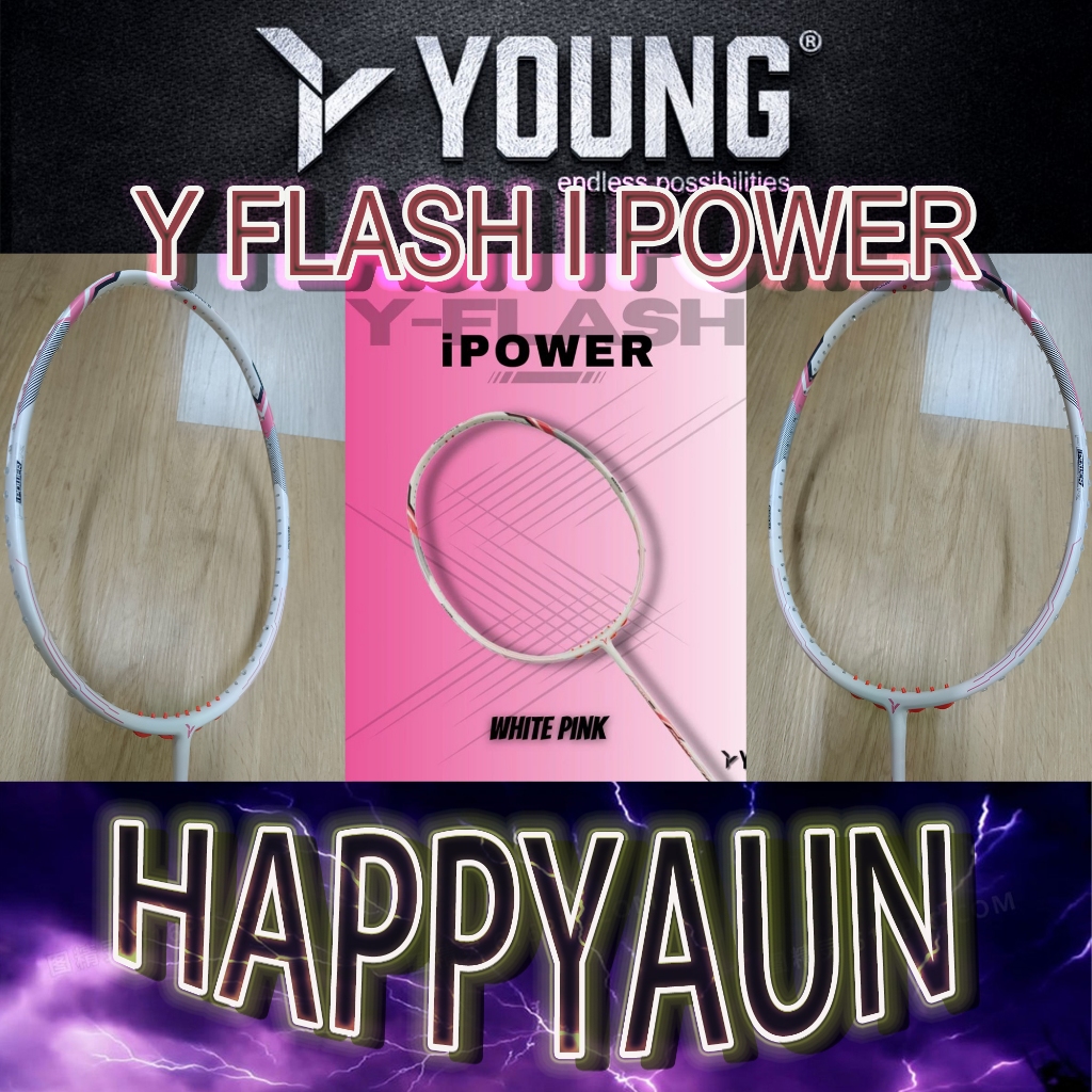 YOUNG Y-FLASH iPOWER LIGHT WEIGHT BADMINTON RACKET (FREE STRING FREE ...