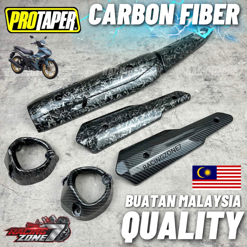 PROTAPER FORGED CARBON EXHAUST COVER Y15ZR/ Y15 Ekzos Cover Vietnam ...