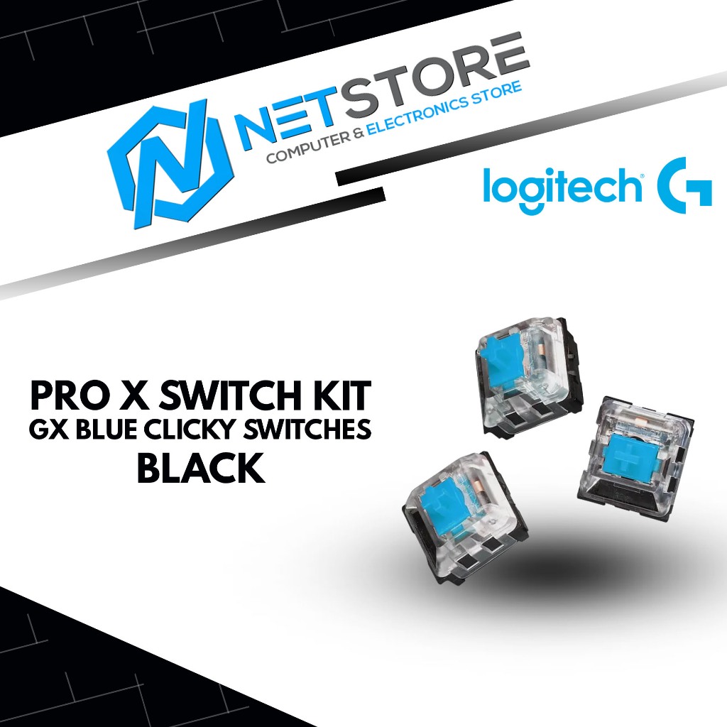 LOGITECH PRO X SWITCH KIT GX BLUE CLICKY SWITCHES - BLACK - 943-000325 ...