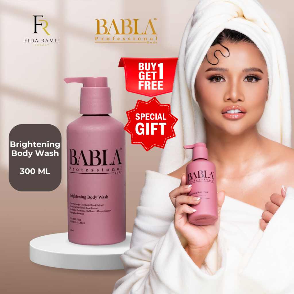 (BUY 1 FREE 1 with FREEGIFT) BABLA Professional Brightening Body Wash (300ml) | Shopee Malaysia