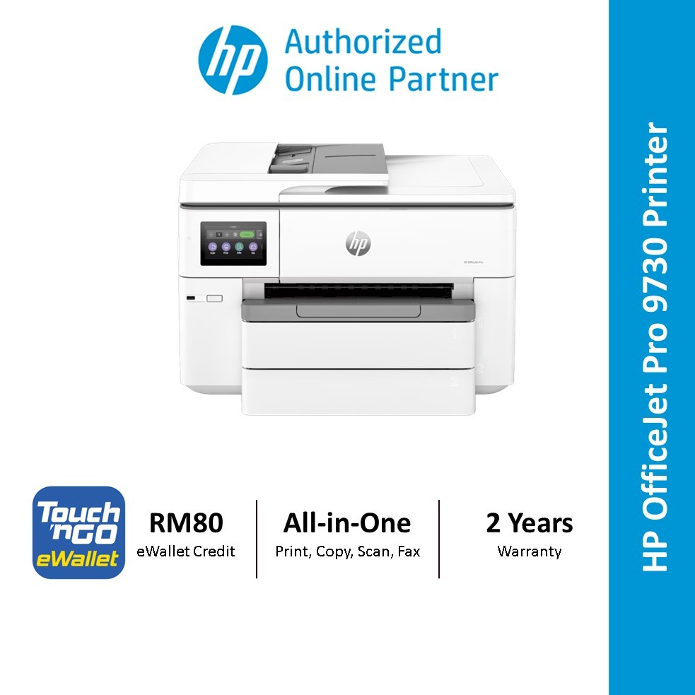 HP OfficeJet Pro 9730 All In One Printer - Print/Scan/Copy/Fax/ Wifi Wireless Printer, Double ...