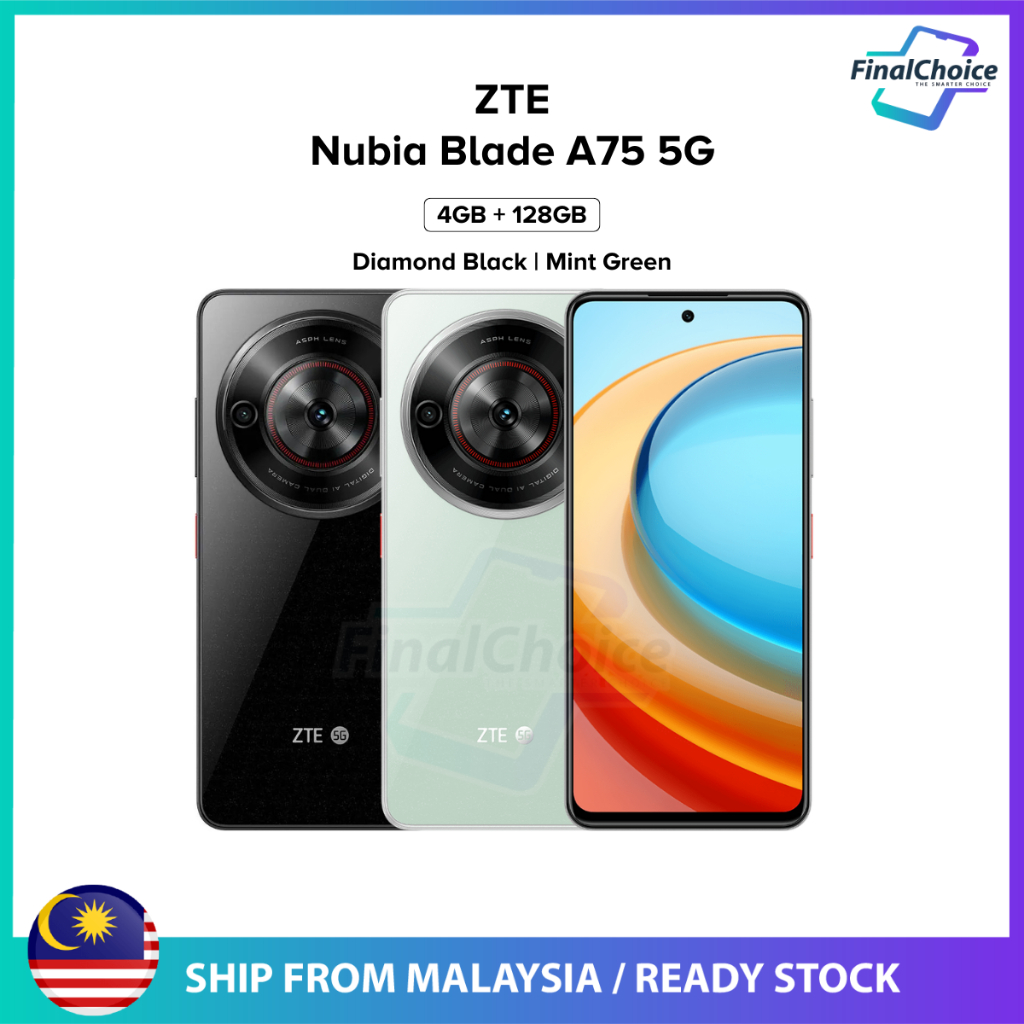 (New) ZTE Blade A75 5G/Z2357N (4GB+128GB) Original ZTE Malaysia Warranty | Shopee Malaysia