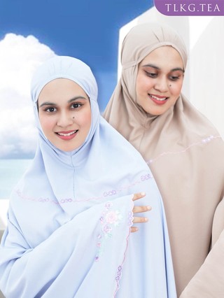 SEROJA | Tea Basic Telekung by Telekungtea | Cotton Embroidered ...