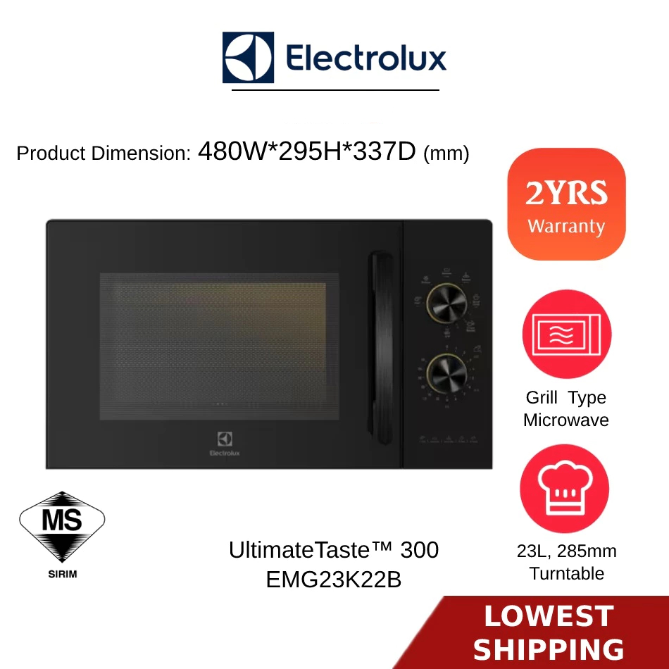 Electrolux 23L Free-Standing Grill Microwave Oven | EMG23K22B ...
